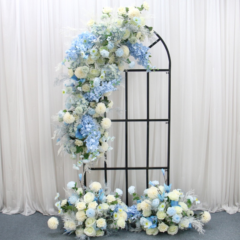 Alquiler decoración floral azul aro floral para boda bautizo baby ...